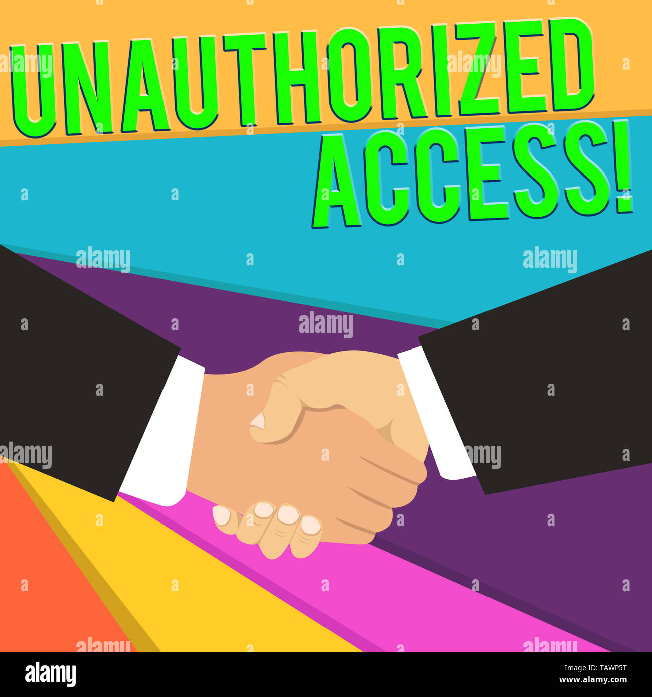 Handwriting text Unauthorized Access. Conceptual photo use of a ...