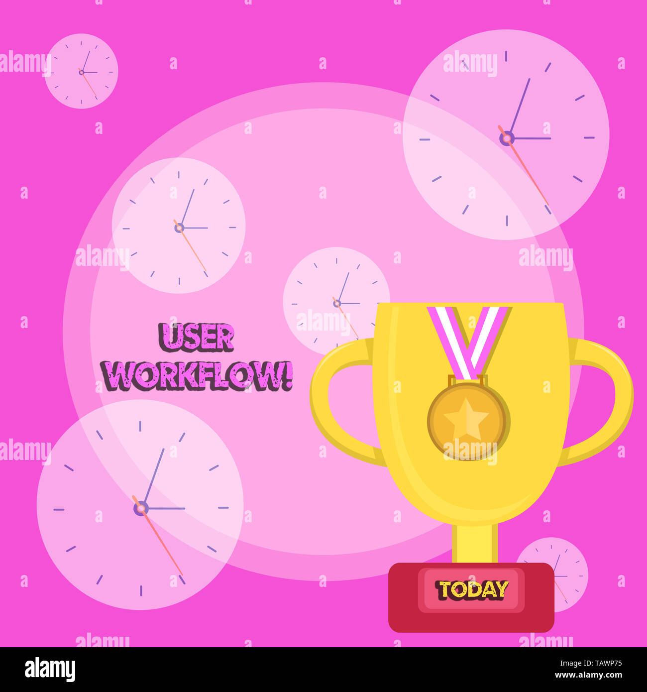 Writing Note Showing User Workflow Business Concept For Orchestrated And Repeatable Pattern Of