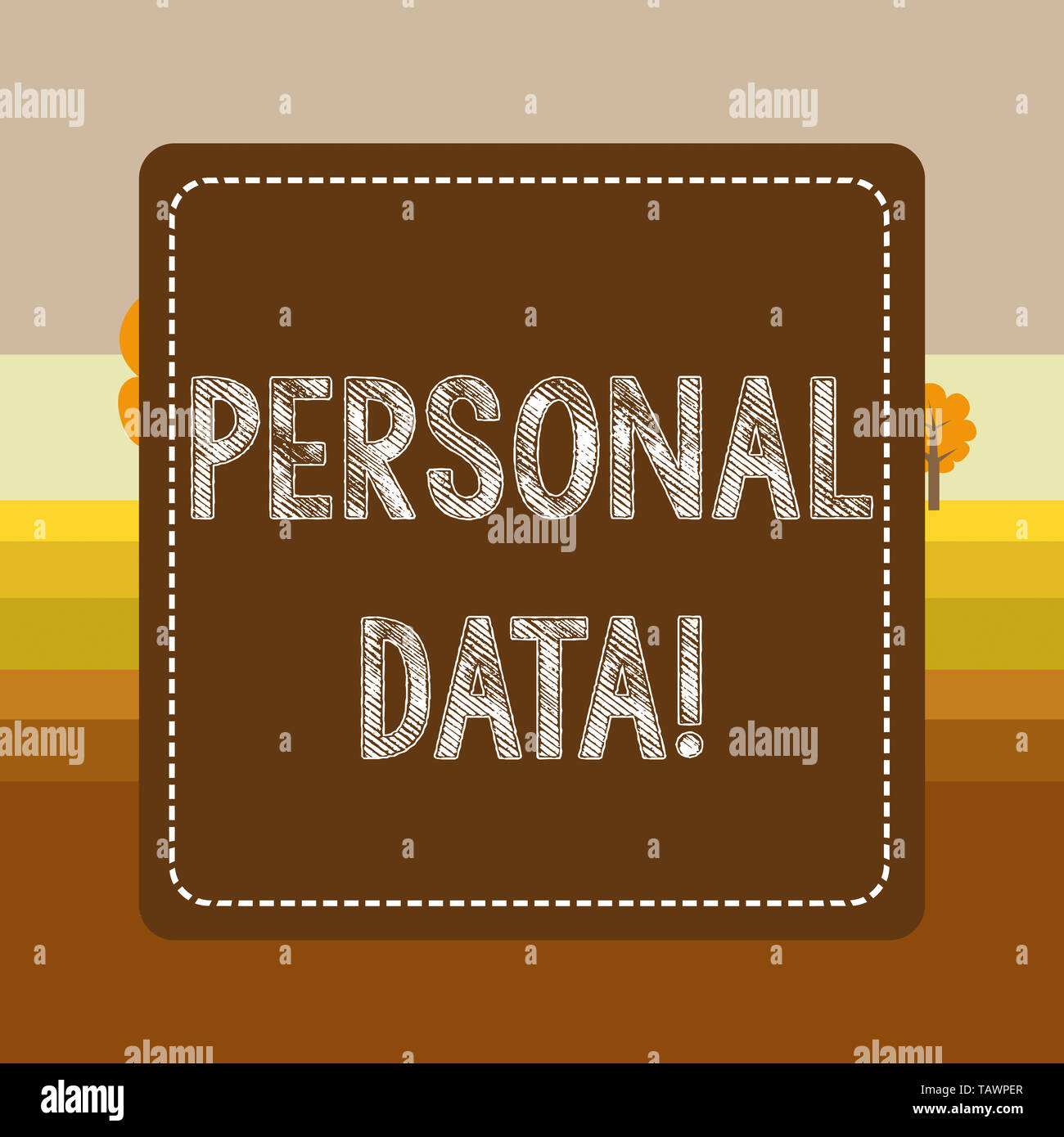 Text sign showing Personal Data. Business photo showcasing Information ...