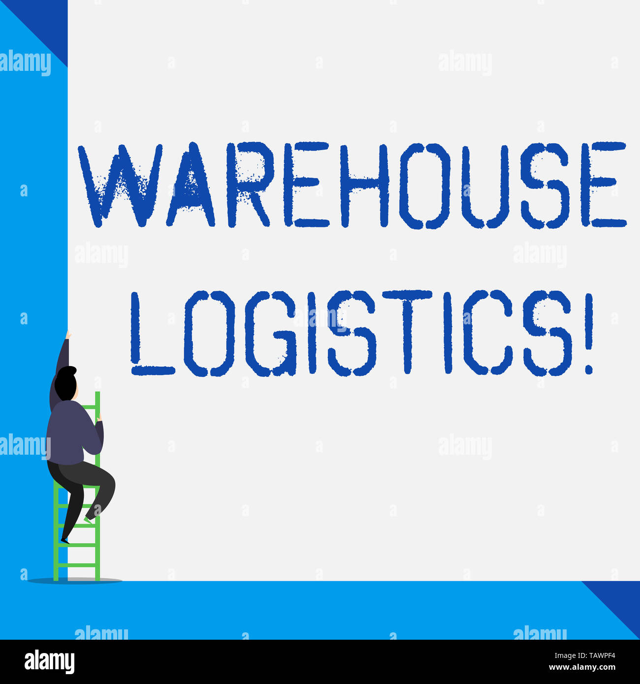 Writing note showing Warehouse Logistics. Business concept for flow of ...