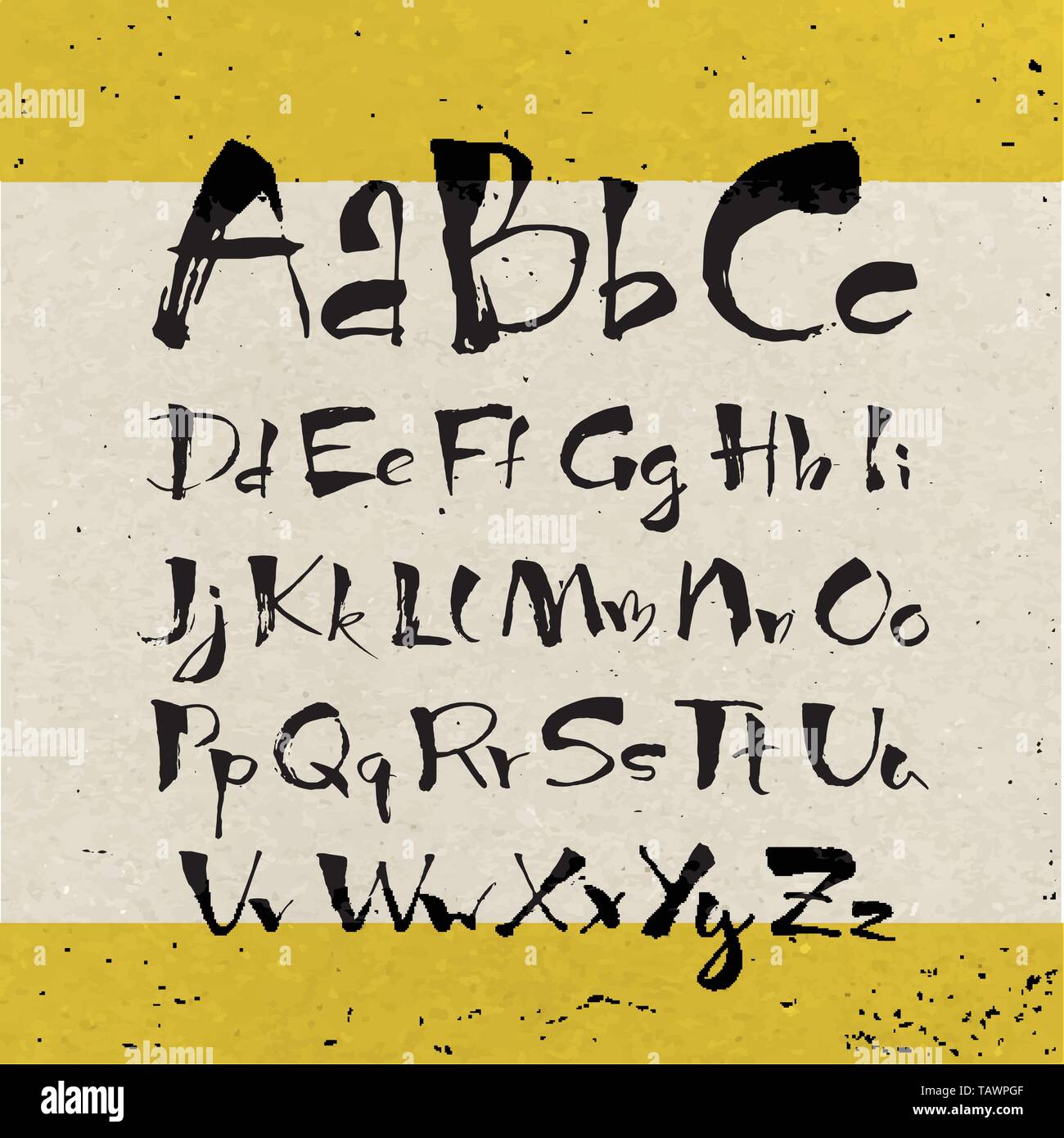 Vector modern style calligraphic hand written alphabet Stock Vector ...