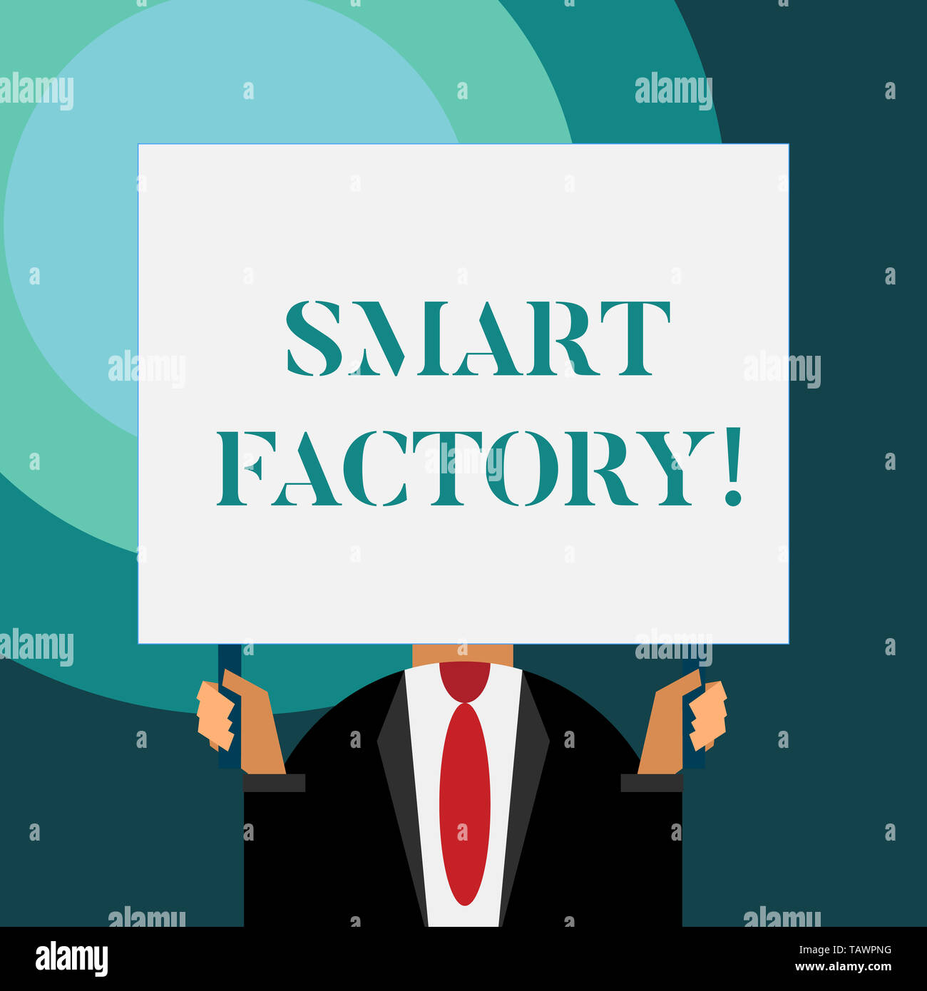 Writing note showing Smart Factory. Business concept for A highly ...