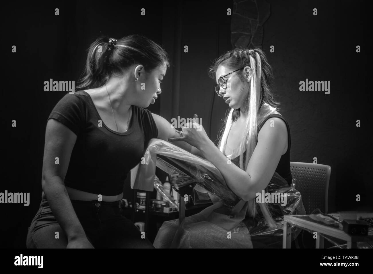 Close up customer in Black and White Stock Photos & Images - Alamy