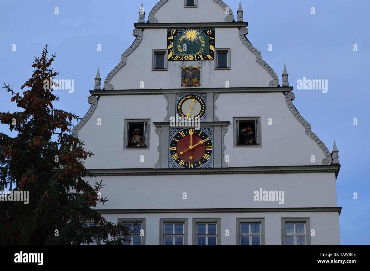 Open Clock Tower in Rothenburg, Germany Stock Photo - Alamy