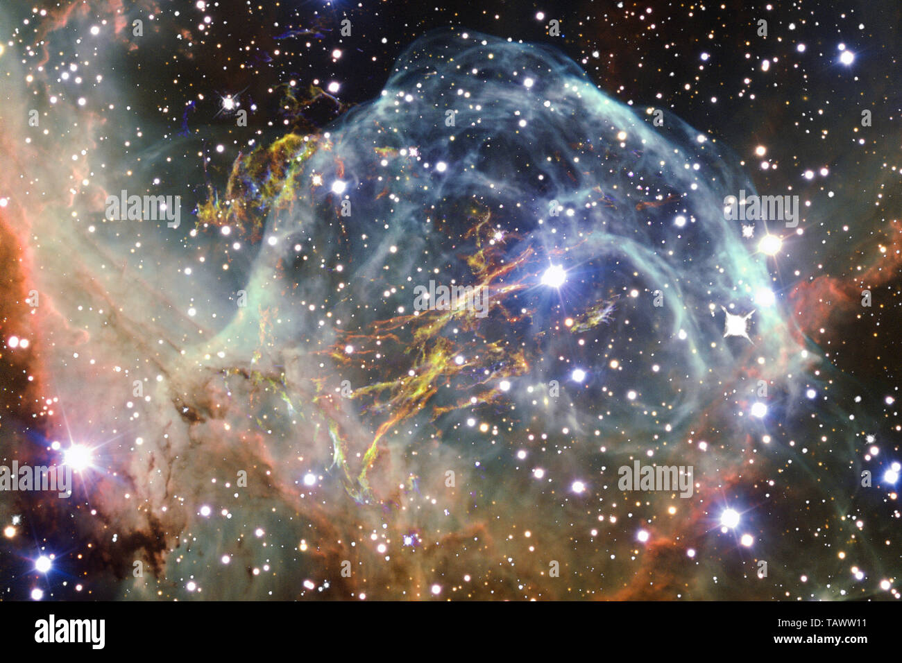 Awesome beautiful nebula somewhere in outer space. Elements of this ...