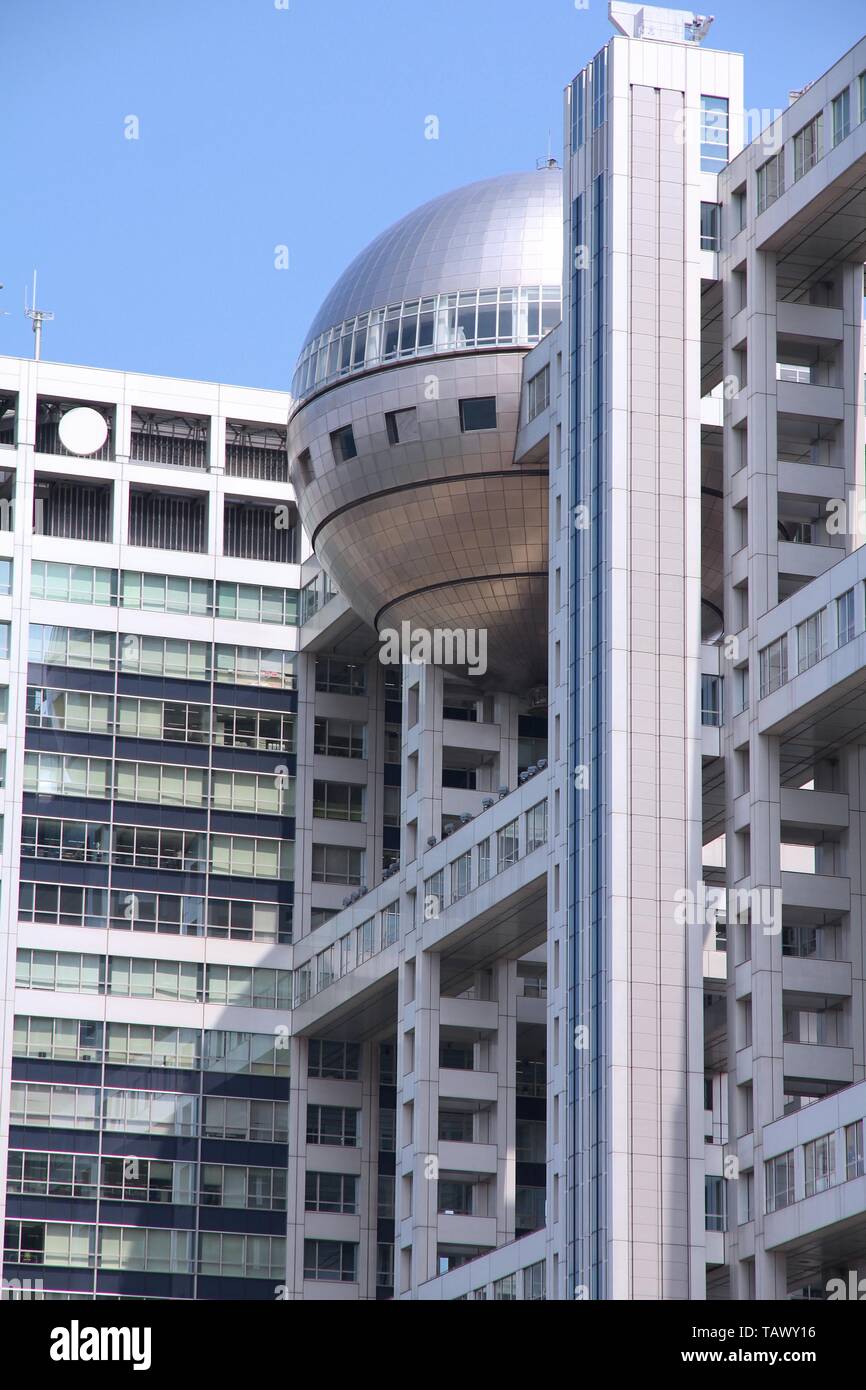 TOKYO, JAPAN - MAY 11, 2012: Fuji TV building in Tokyo. Fuji TV Studios ...