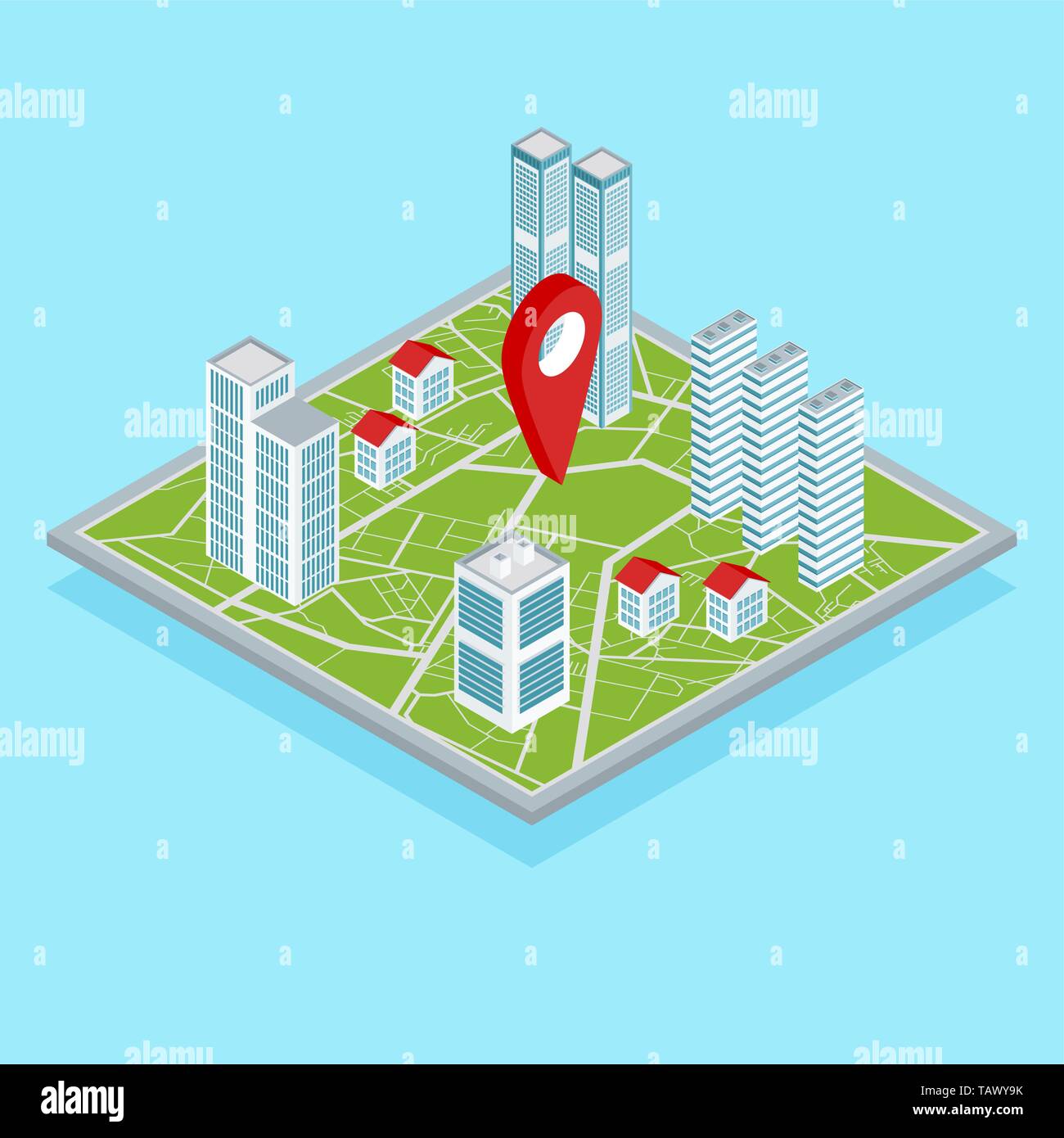 Location of the selected home Stock Vector Image & Art - Alamy
