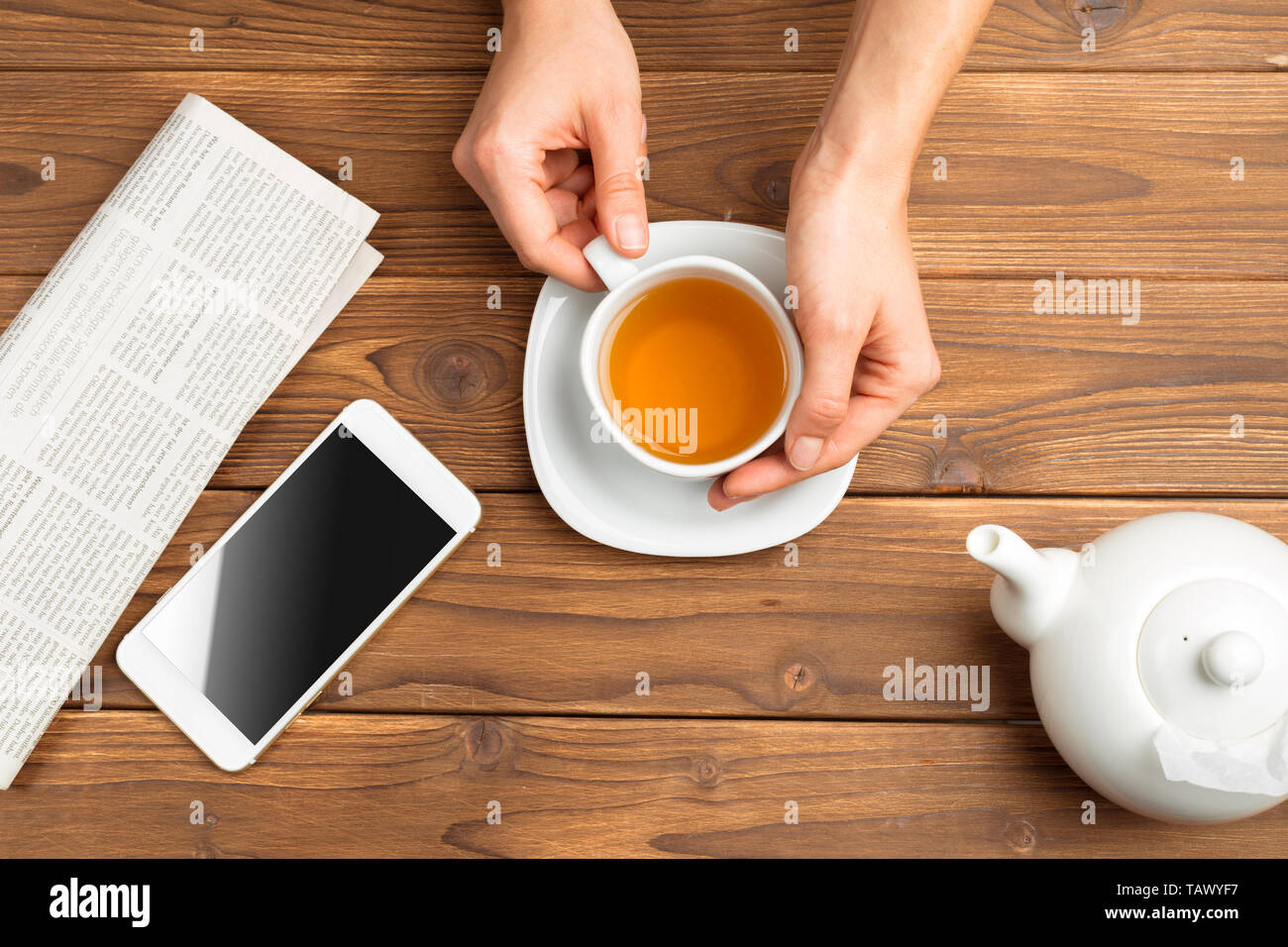 Cup of morning tea Stock Photo - Alamy