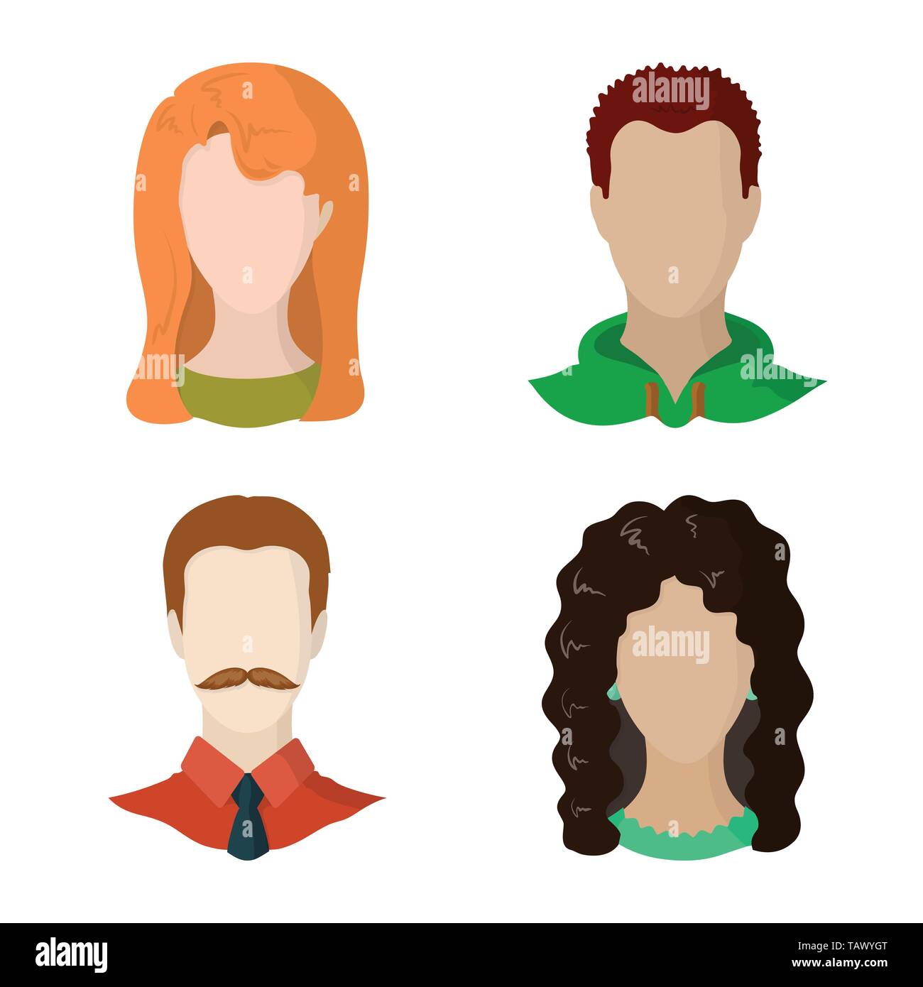 Vector design of avatar and dummy logo. Collection of avatar and figure ...