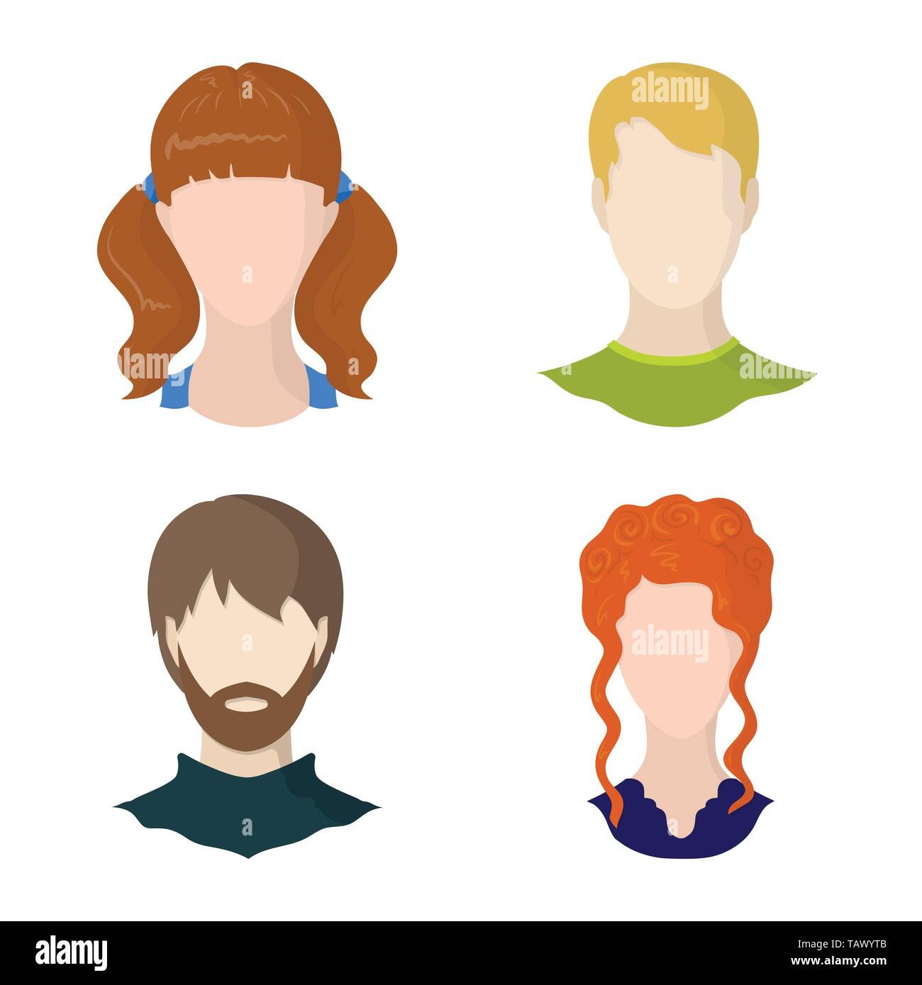 Vector illustration of avatar and dummy symbol. Collection of avatar ...