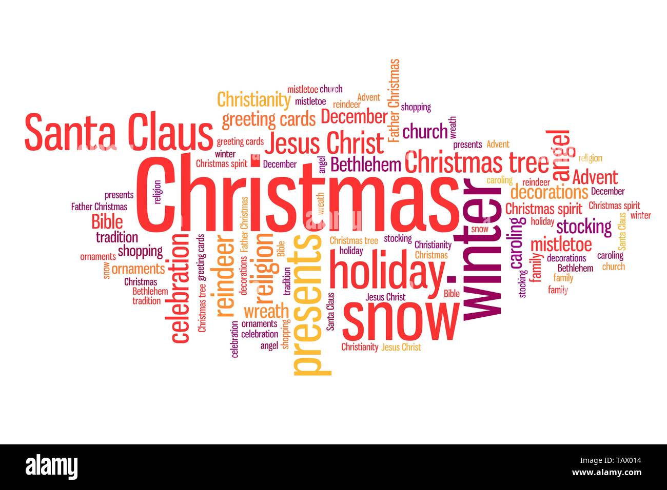 Christmas concepts word cloud illustration. Word collage concept Stock ...