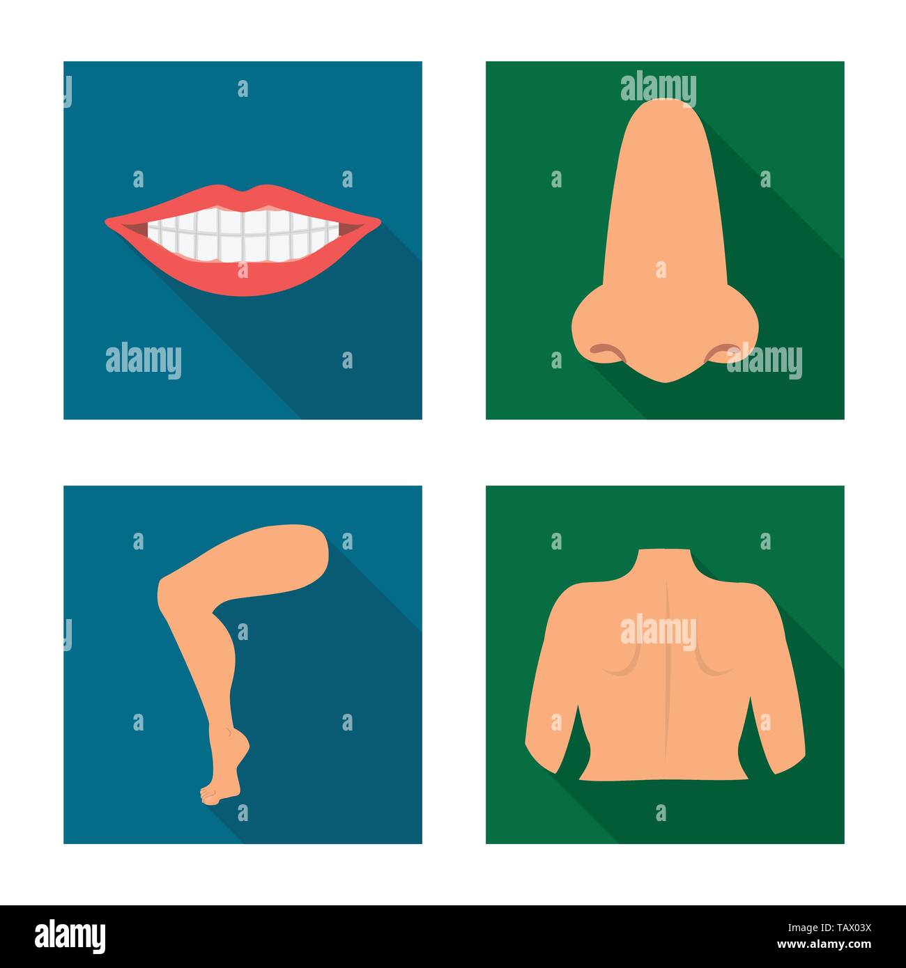 Vector illustration of body and part logo. Set of body and anatomy ...