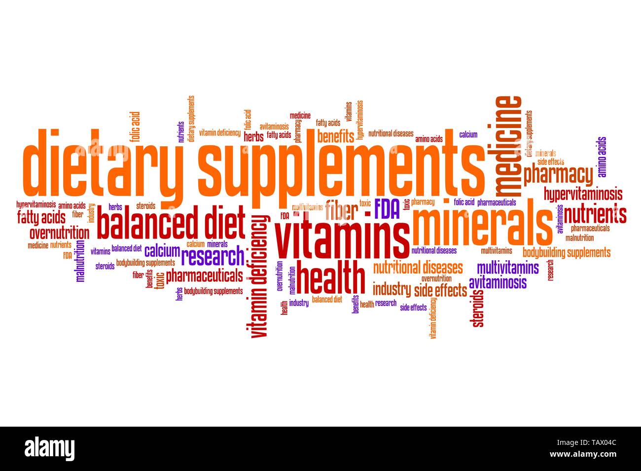Dietary supplements concepts word cloud illustration. Word collage ...