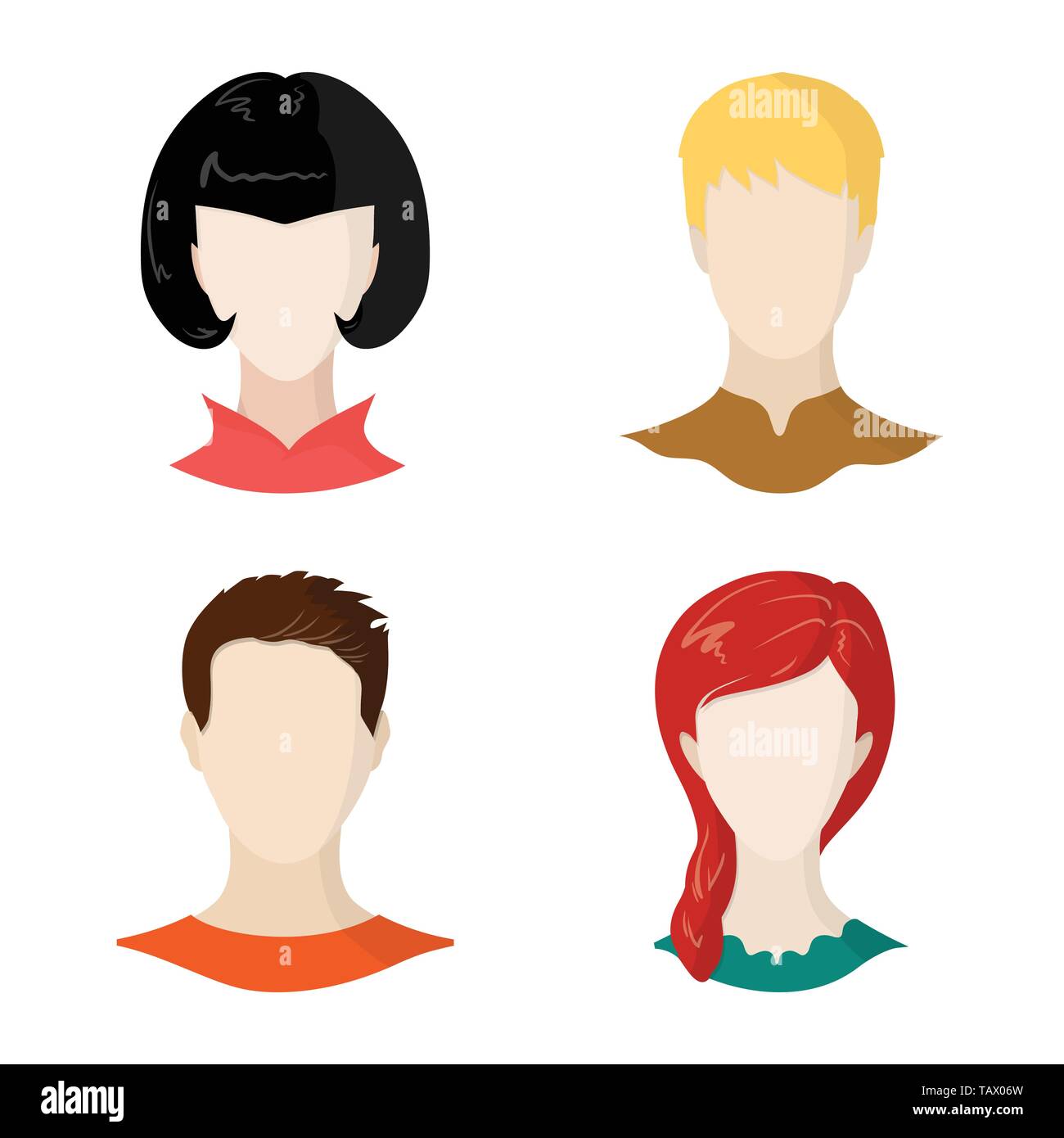 Vector illustration of avatar and dummy logo. Set of avatar and figure ...