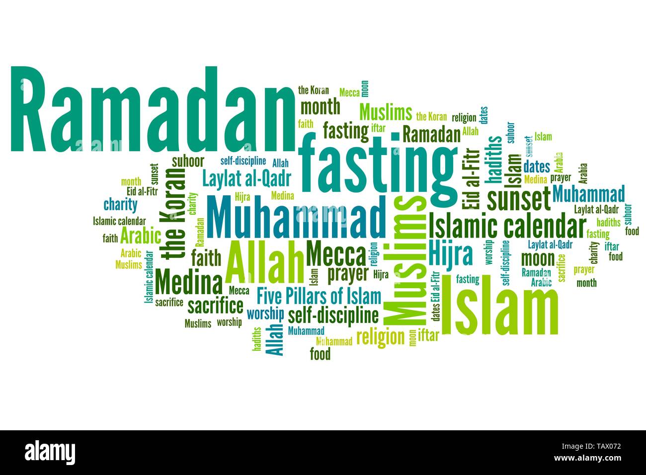 Ramadan concepts word cloud illustration. Word collage concept Stock ...