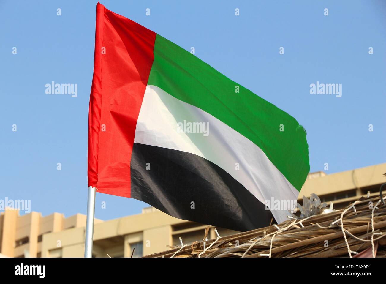 Flag of UAE (United Arab Emirates) in Dubai Stock Photo - Alamy