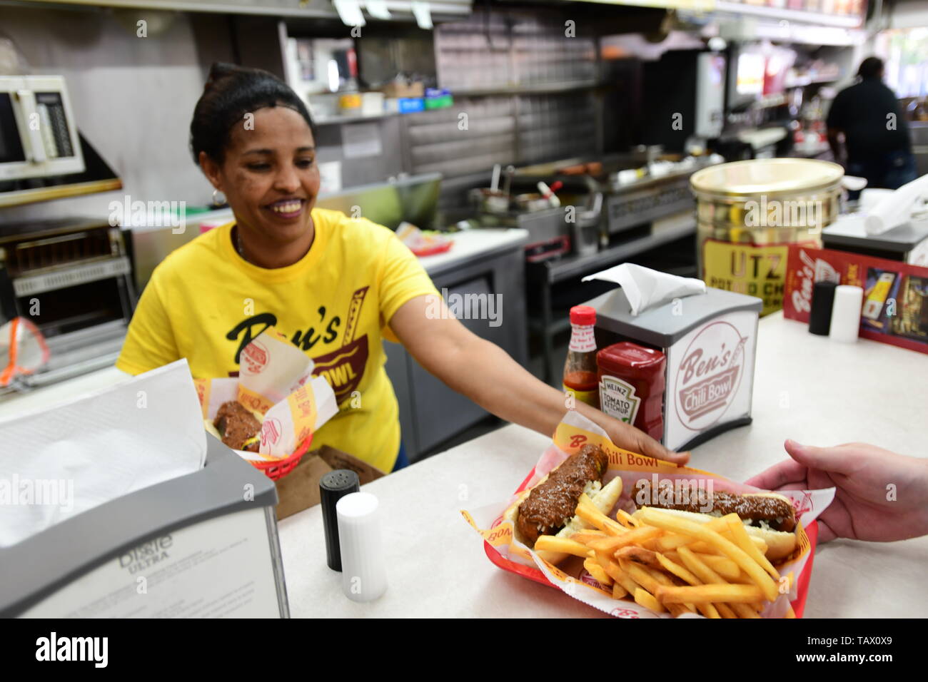 USA Washington DC Bens Chili Bowl a D.C. landmark restaurant on the U ...