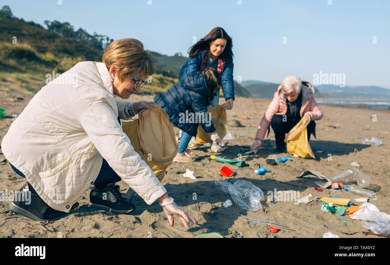 Female with plastic bags hi-res stock photography and images - Alamy