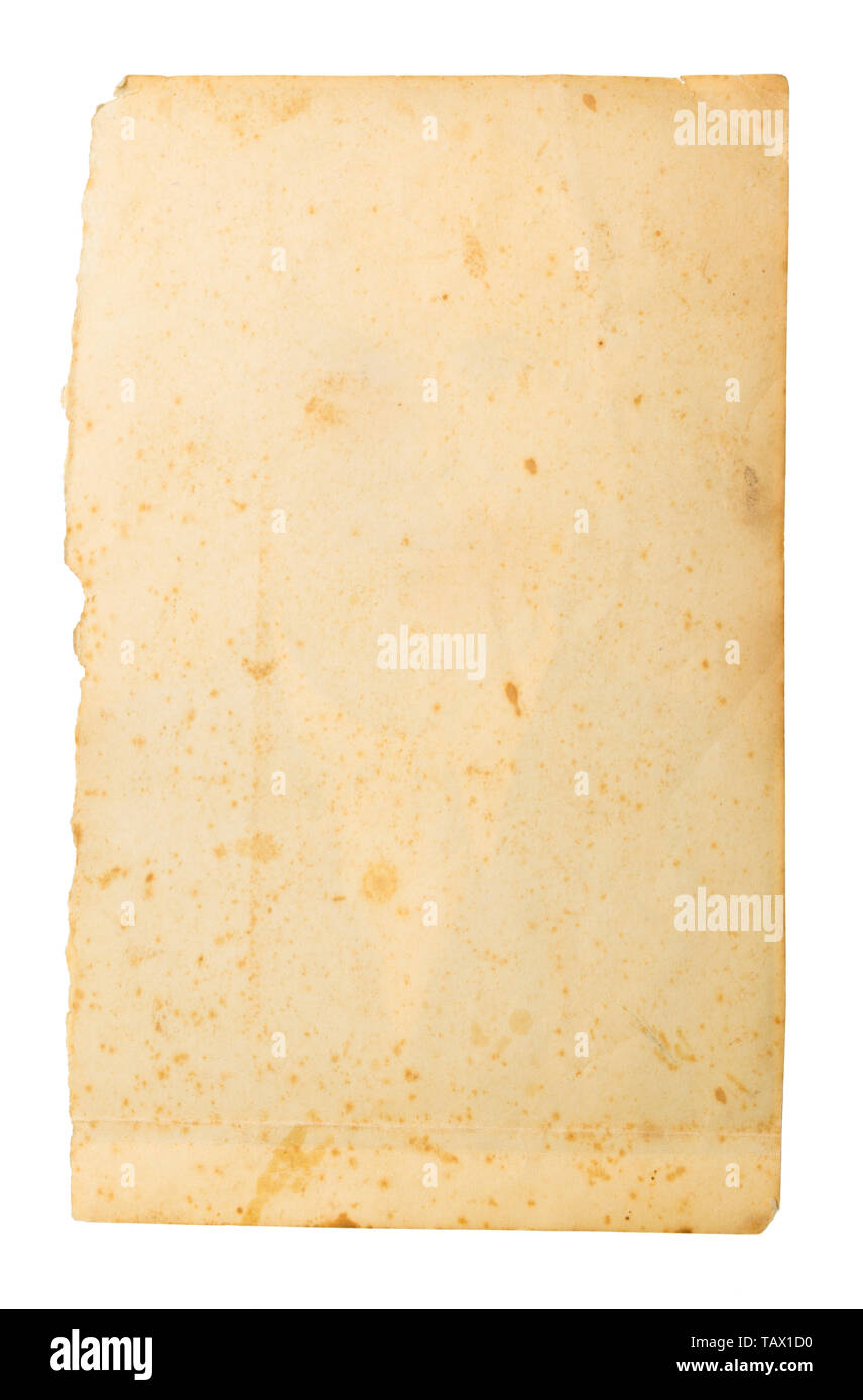 Old paper on white background Stock Photo - Alamy