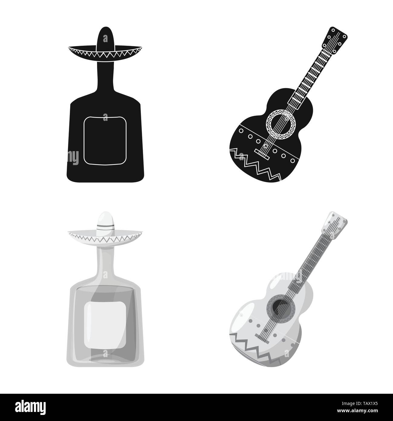 Isolated object of cafe and Latin symbol. Collection of cafe and ...