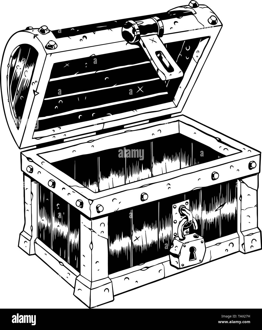 Empty open box on Black and White Stock Photos & Images - Alamy