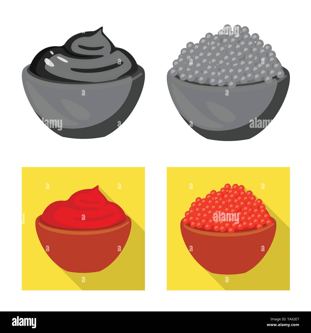 Vector design of taste and product logo. Collection of taste and ...