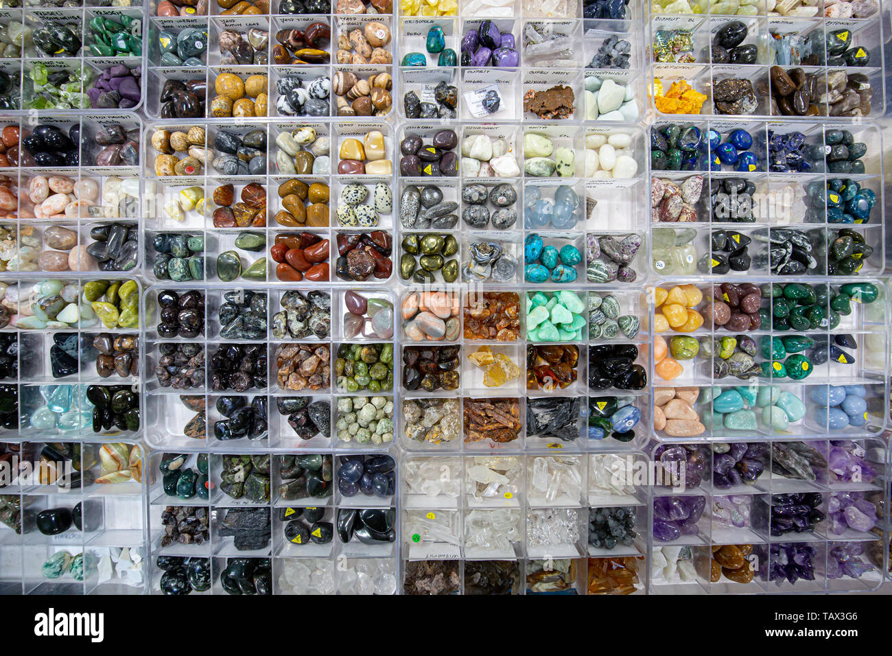 Set of various natural mineral stones Stock Photo - Alamy