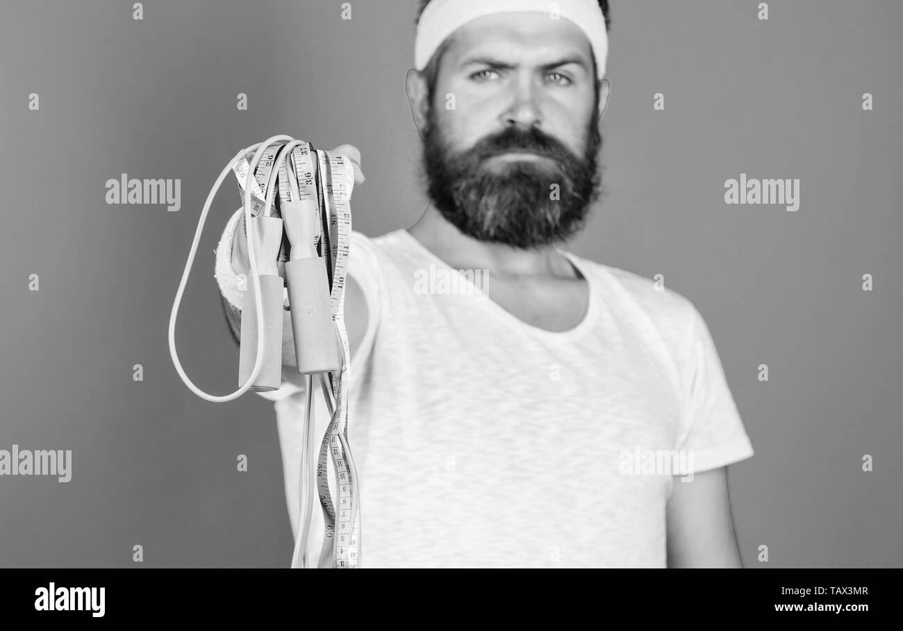 Old school aerobics concept. Athlete professional coach motivated for ...