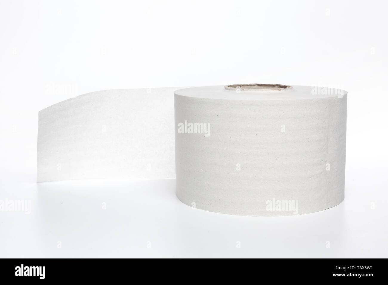 toilet paper on white background Stock Photo - Alamy
