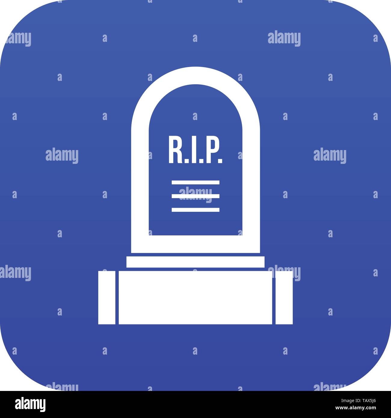 Headstone icon digital blue Stock Vector Image & Art - Alamy