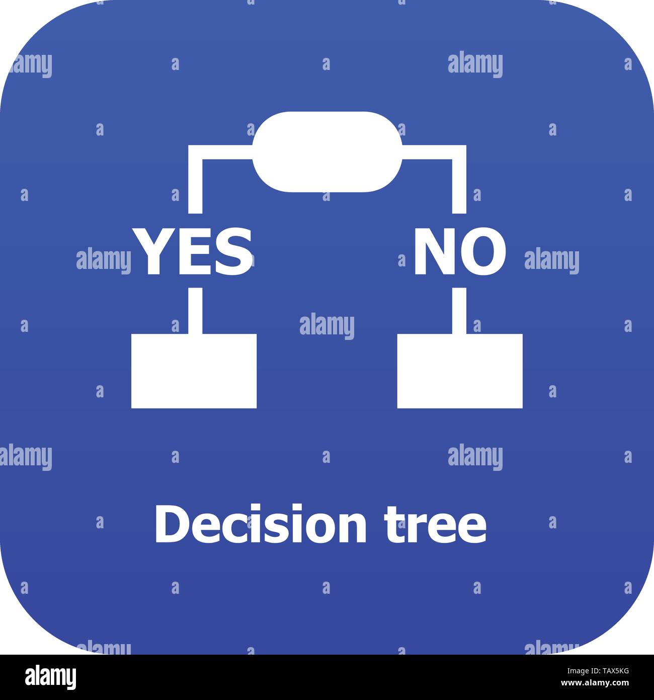 Decision tree icon blue vector Stock Vector Image & Art - Alamy