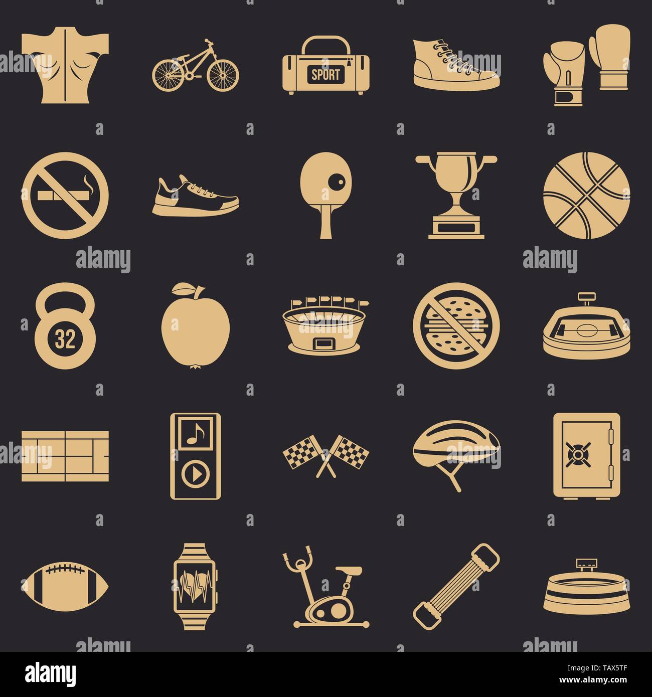 Affray icons set, simple style Stock Vector Image & Art - Alamy