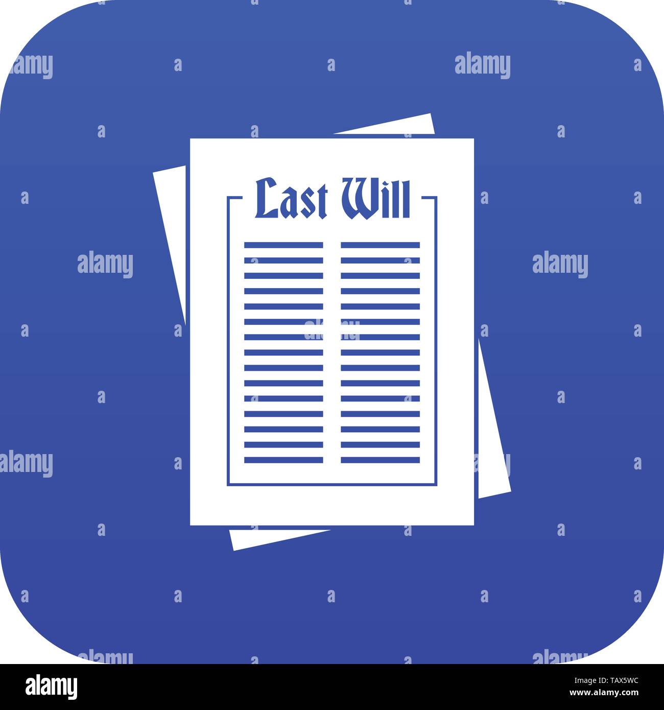 Will icon digital blue Stock Vector Image & Art - Alamy