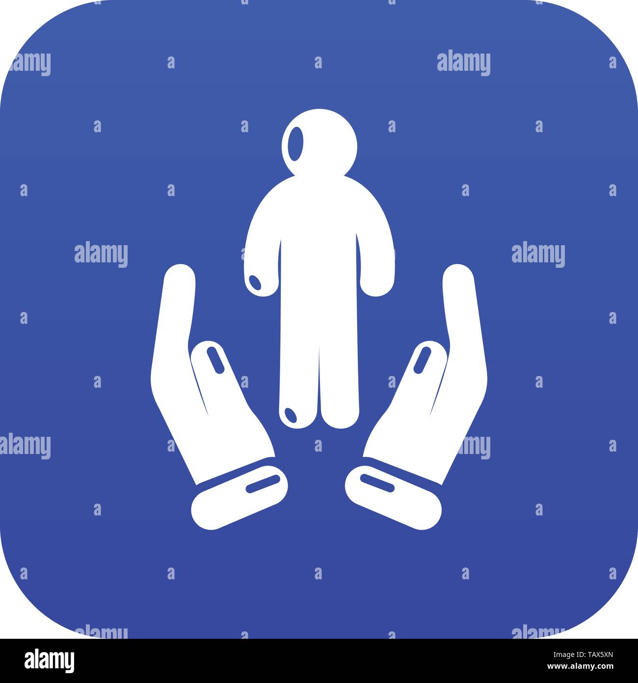 Protection life icon blue vector Stock Vector Image & Art - Alamy