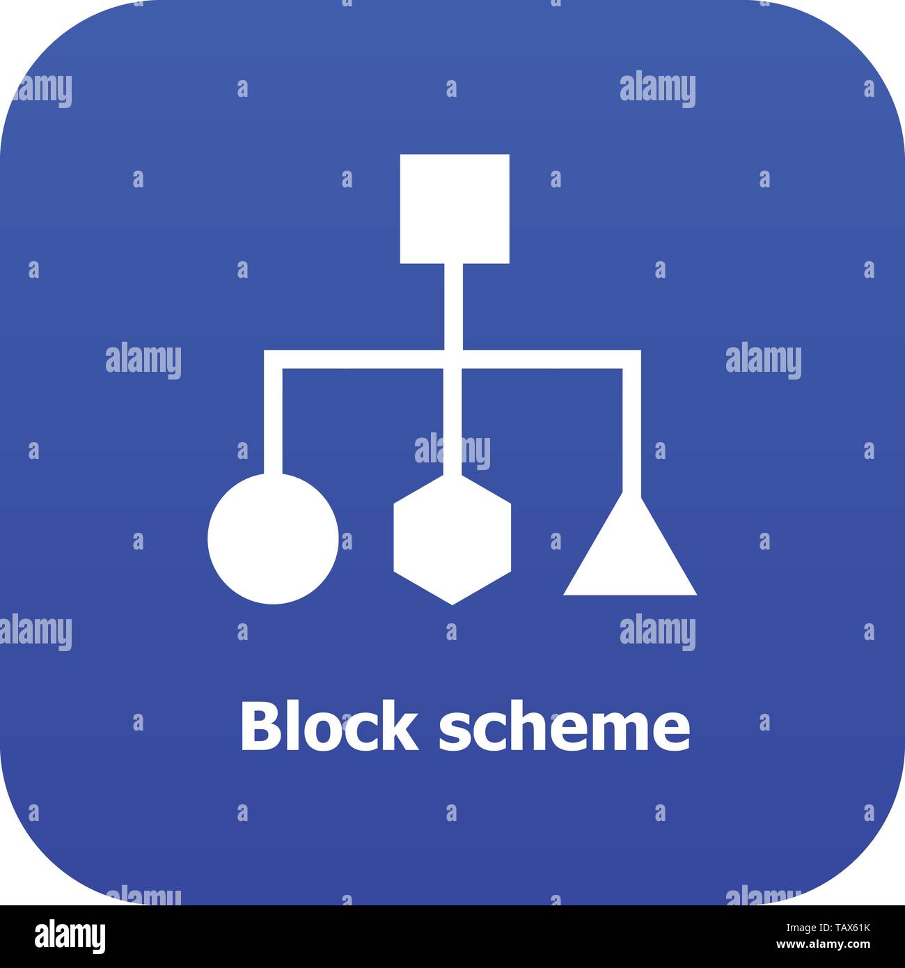 Block scheme icon blue vector Stock Vector Image & Art - Alamy