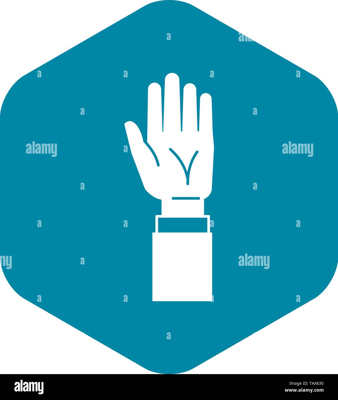 Businessman hand up icon, simple style Stock Vector Image & Art - Alamy