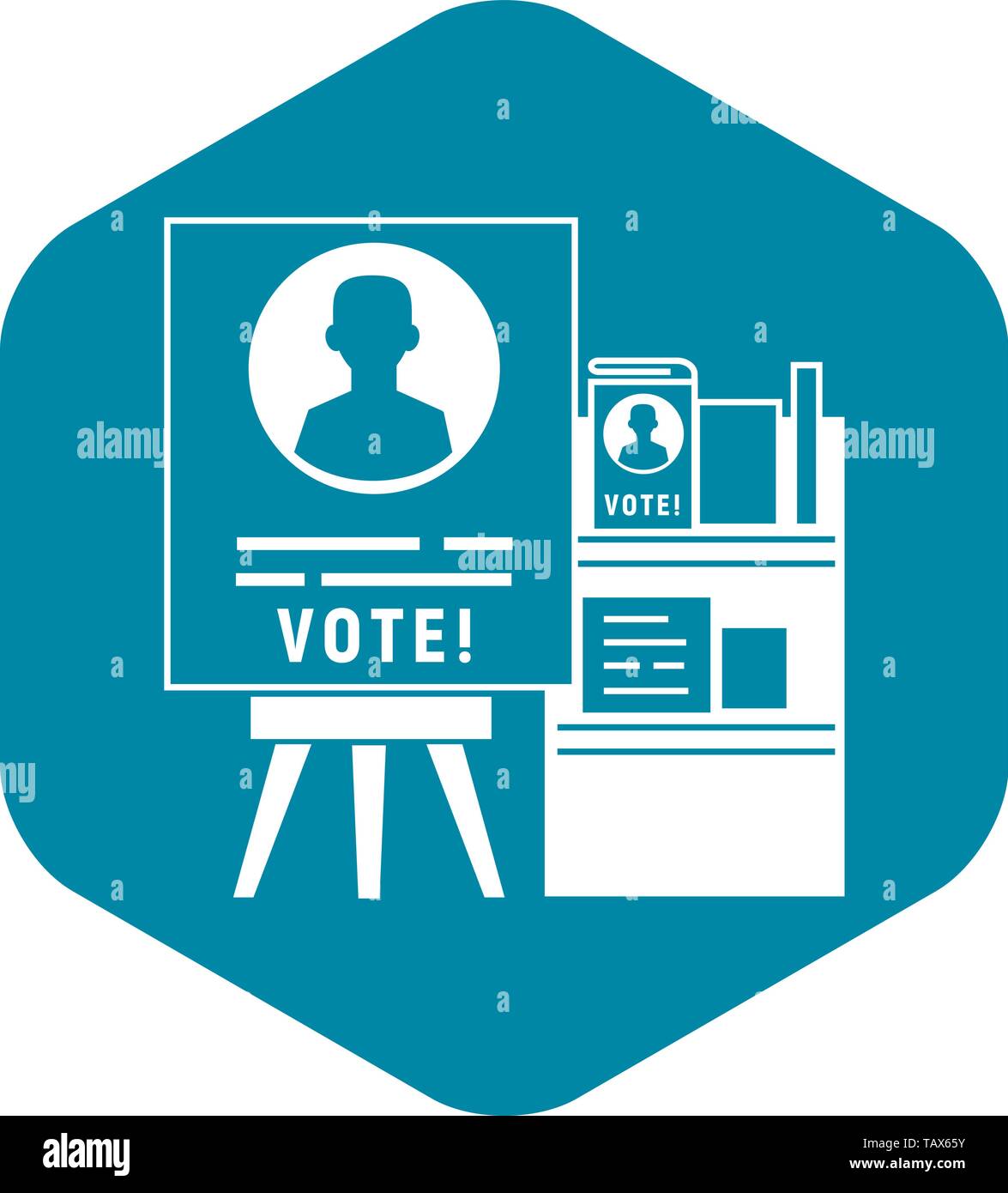 Candidate election stand icon, simple style Stock Vector Image & Art ...