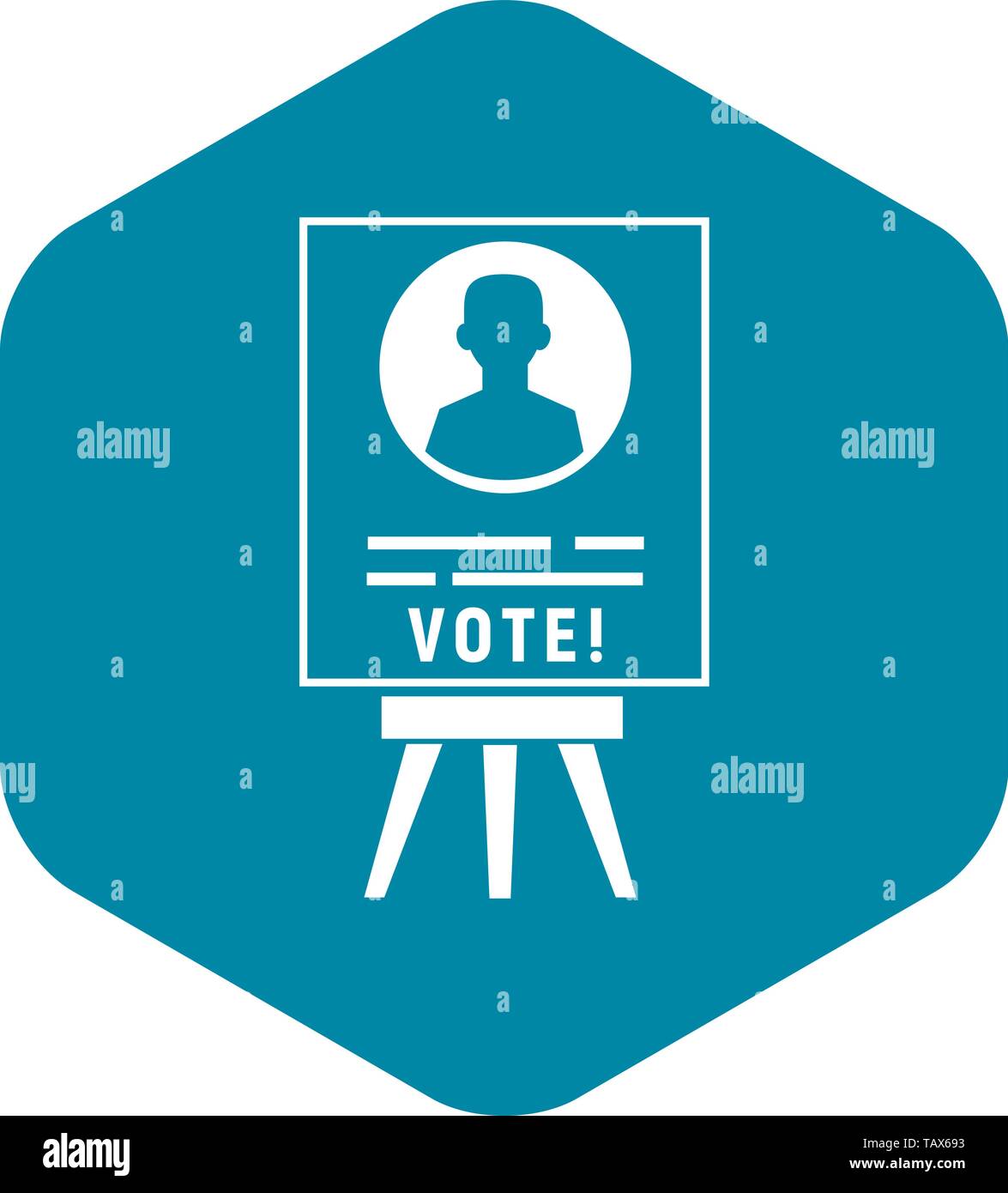 Vote candidate poster icon, simple style Stock Vector Image & Art - Alamy