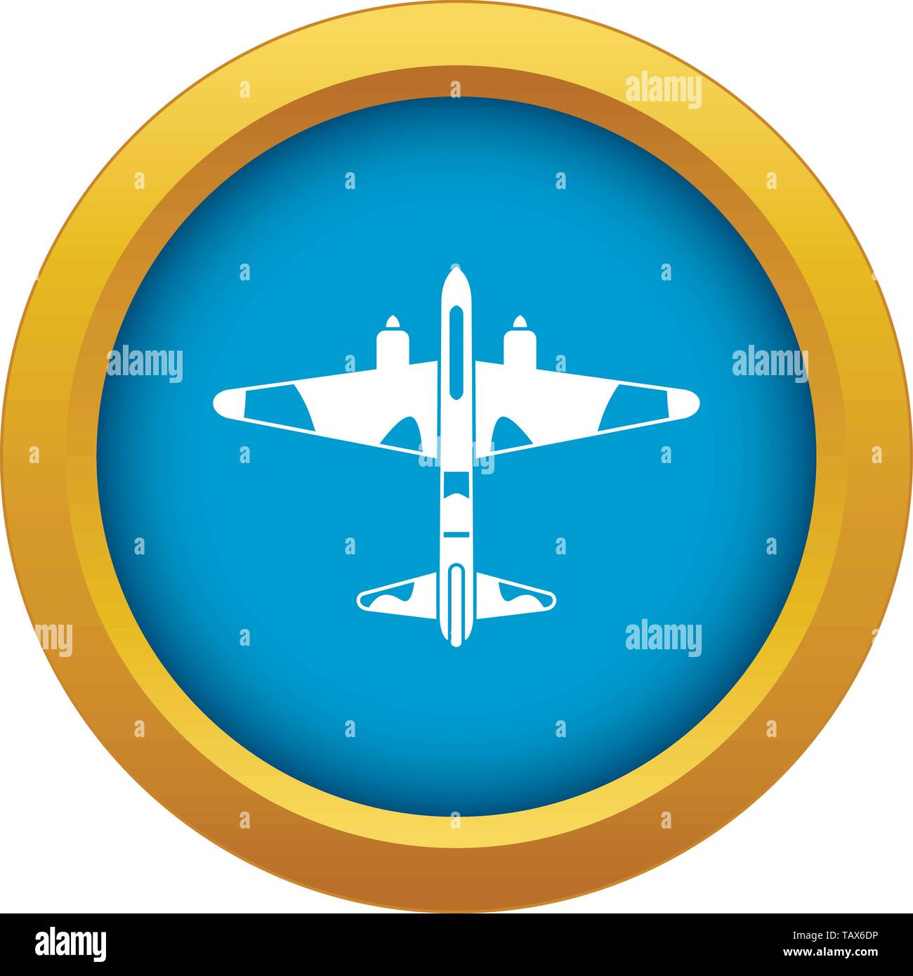 Military fighter aircraft icon blue vector isolated Stock Vector Image ...