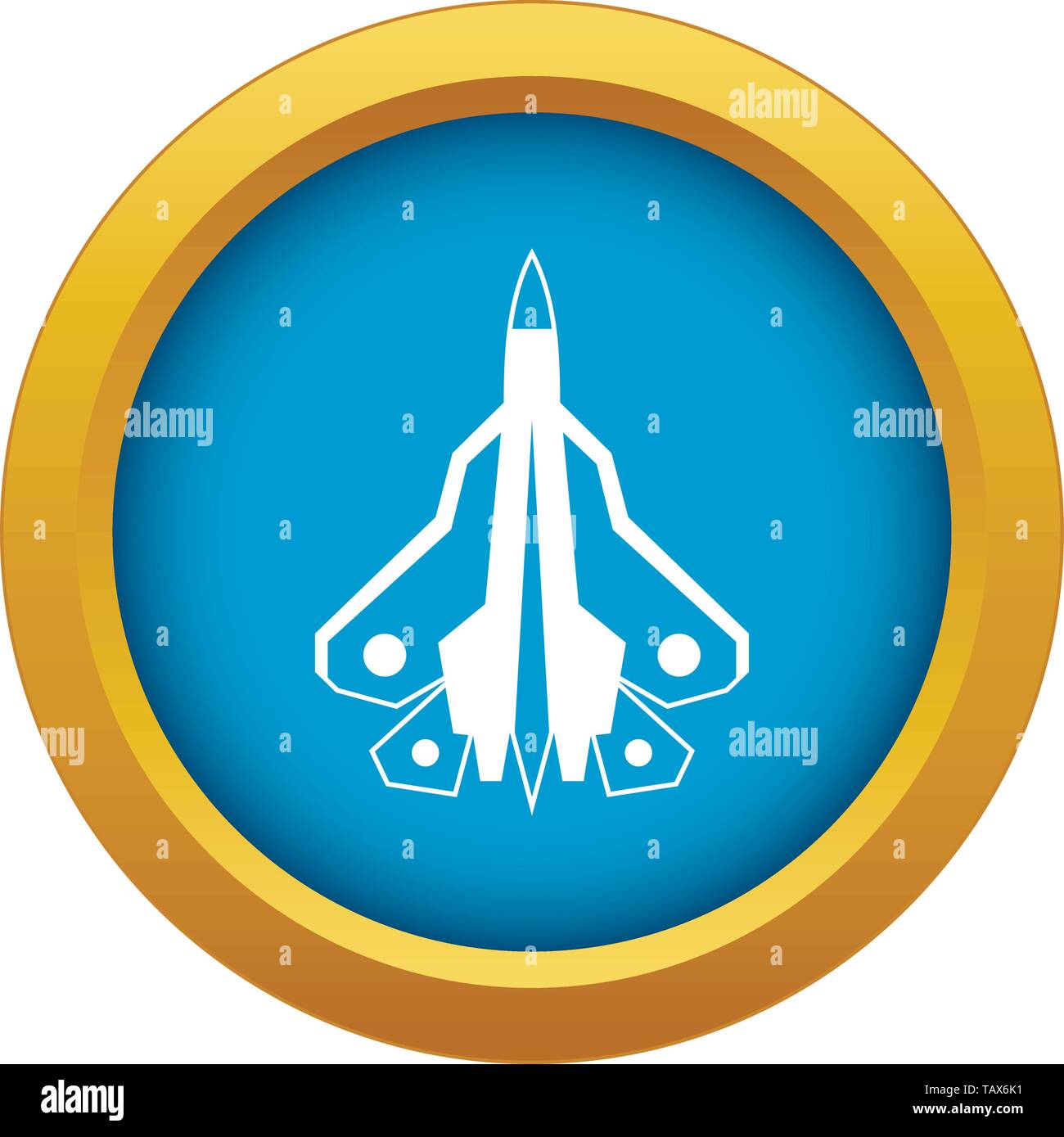 Military fighter plane icon blue vector isolated Stock Vector Image ...
