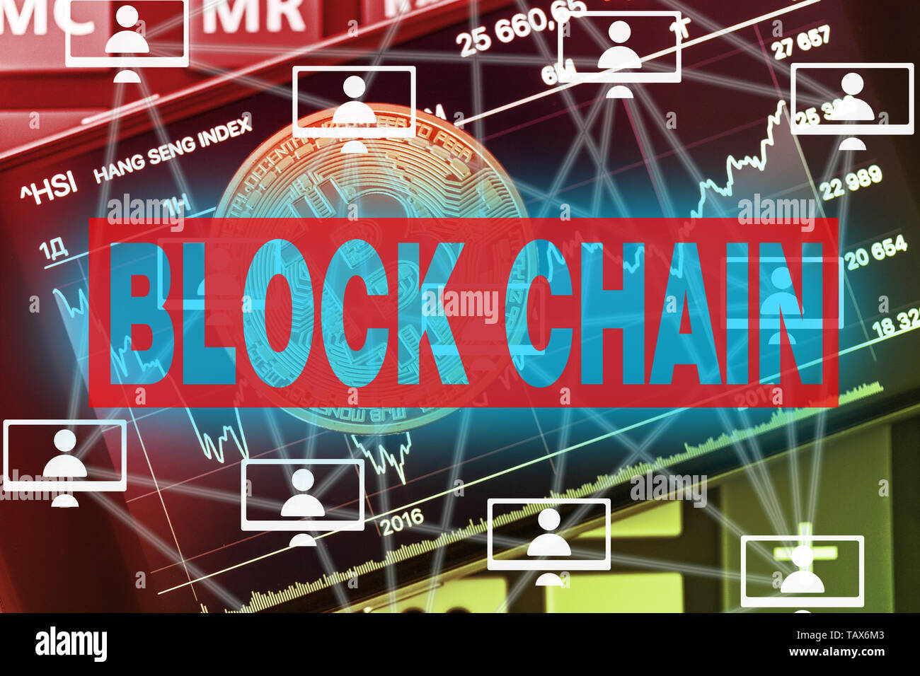 bitcoin crypto currency diagram Stock Photo - Alamy