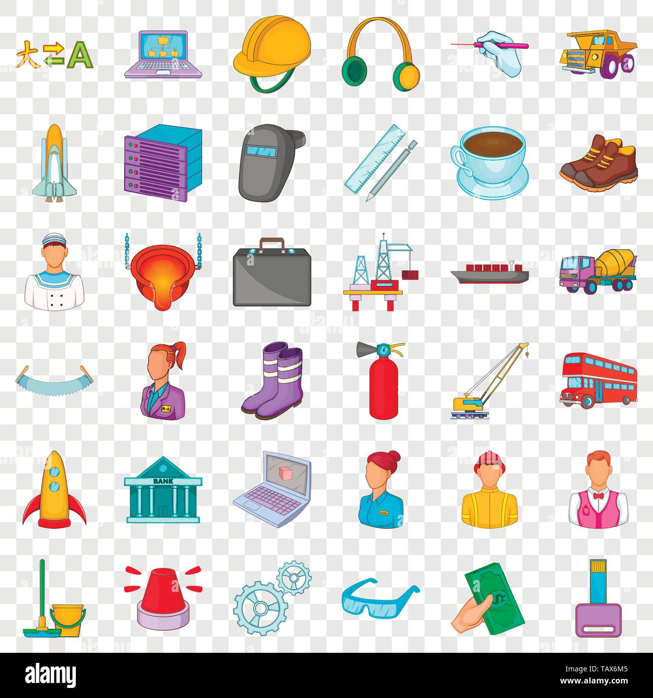 Work icons set, cartoon style Stock Vector Image & Art - Alamy