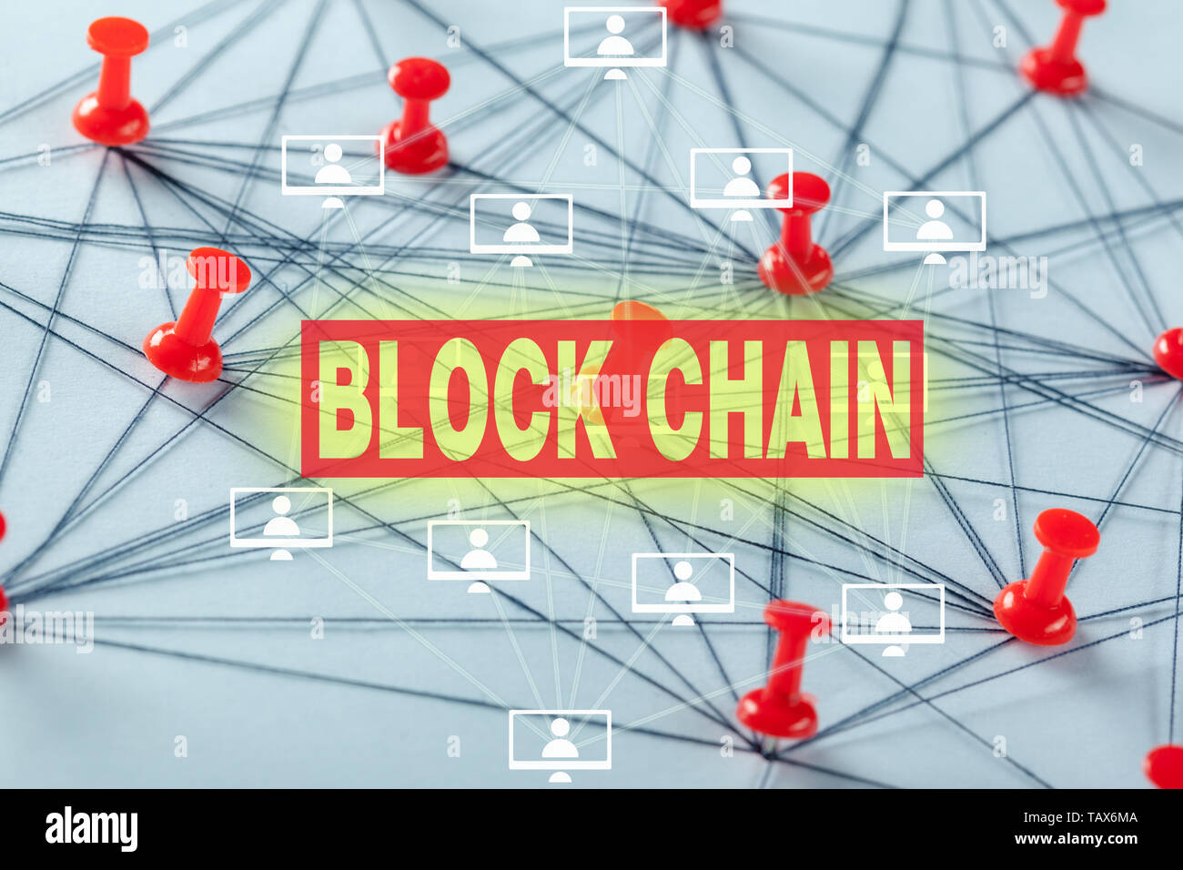 block chain concept Stock Photo - Alamy