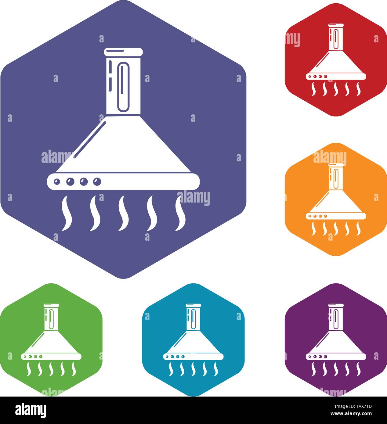 Exhaust icons vector hexahedron Stock Vector Image & Art - Alamy