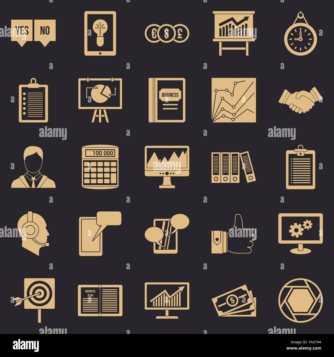 Game development software icons set vector computer screen hi-res stock ...