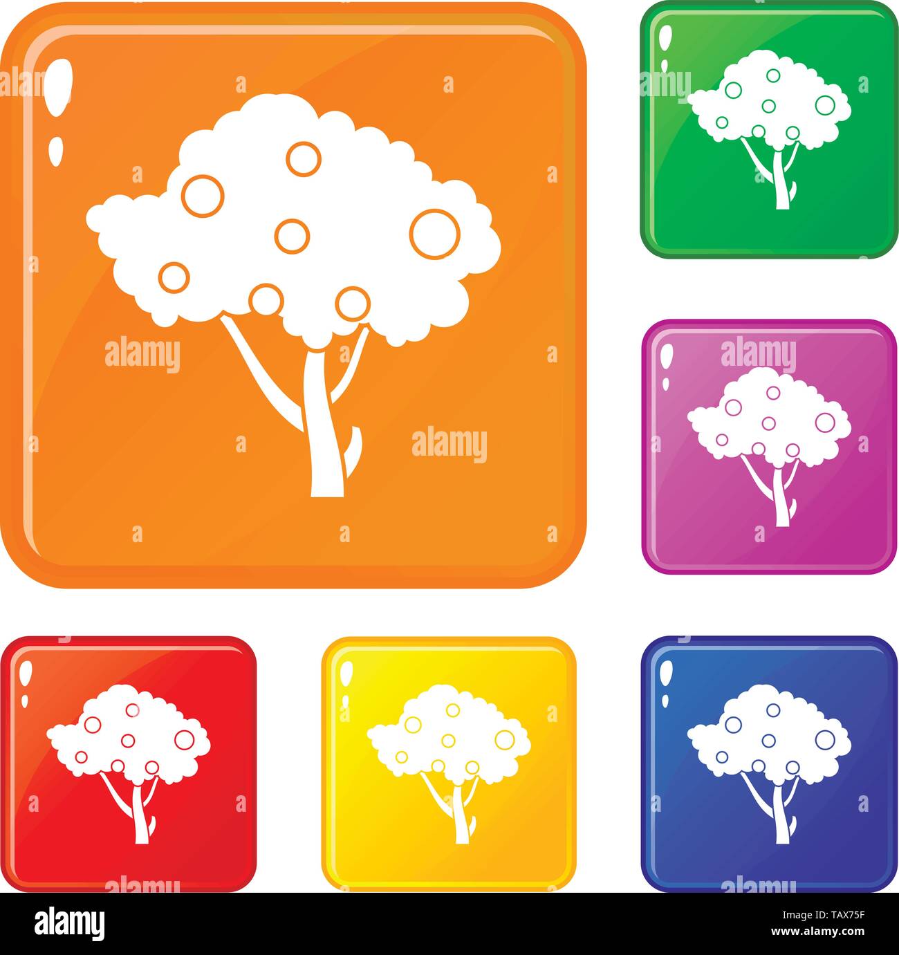 Black silhouette tree leafy branches hi-res stock photography and ...