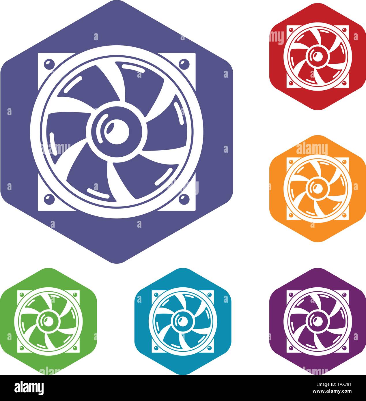 Thermal fan icons vector hexahedron Stock Vector Image & Art - Alamy