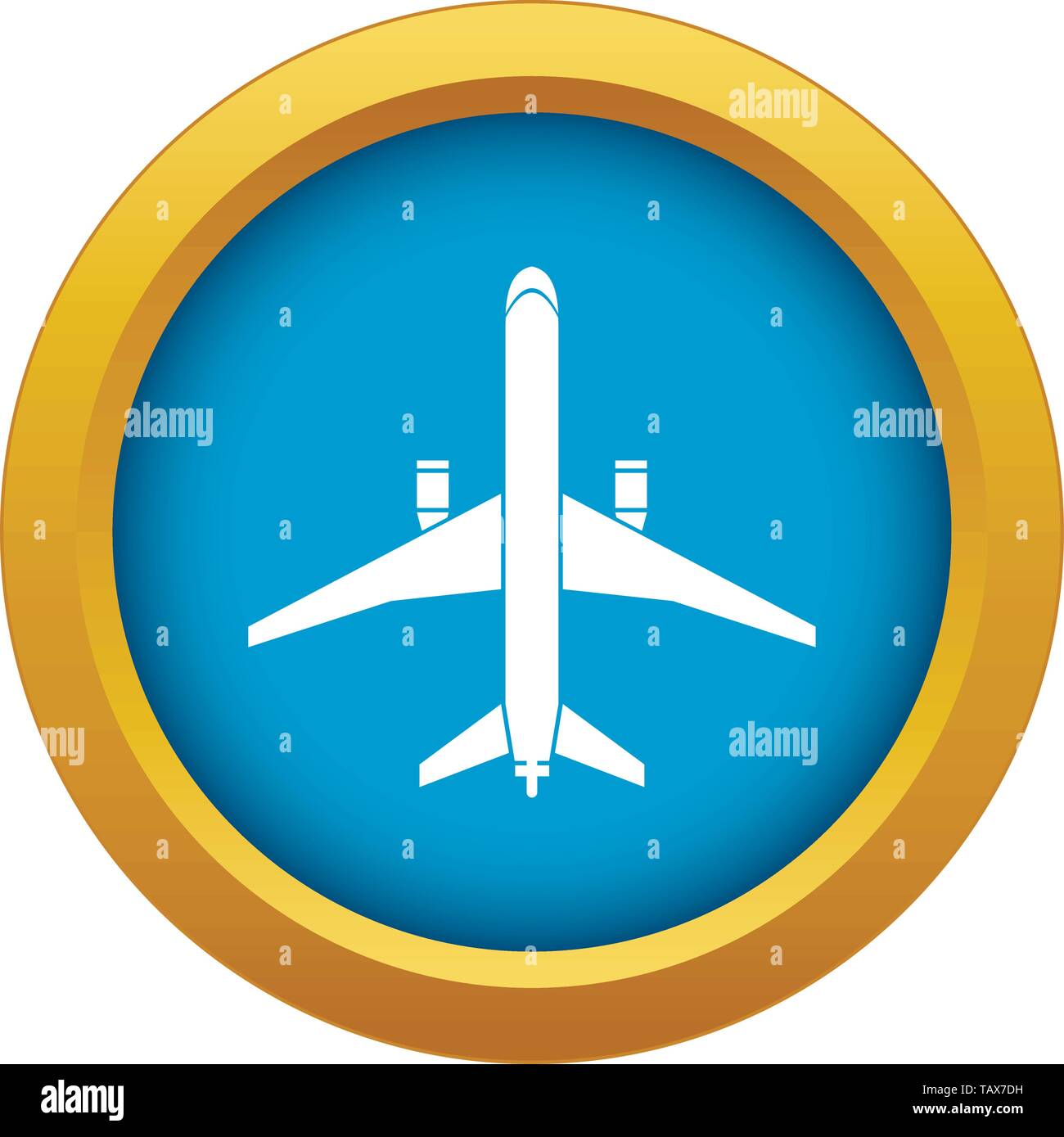 Plane icon blue vector isolated Stock Vector Image & Art - Alamy