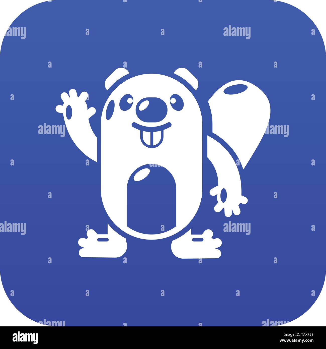 Beaver icon blue vector Stock Vector Image & Art - Alamy