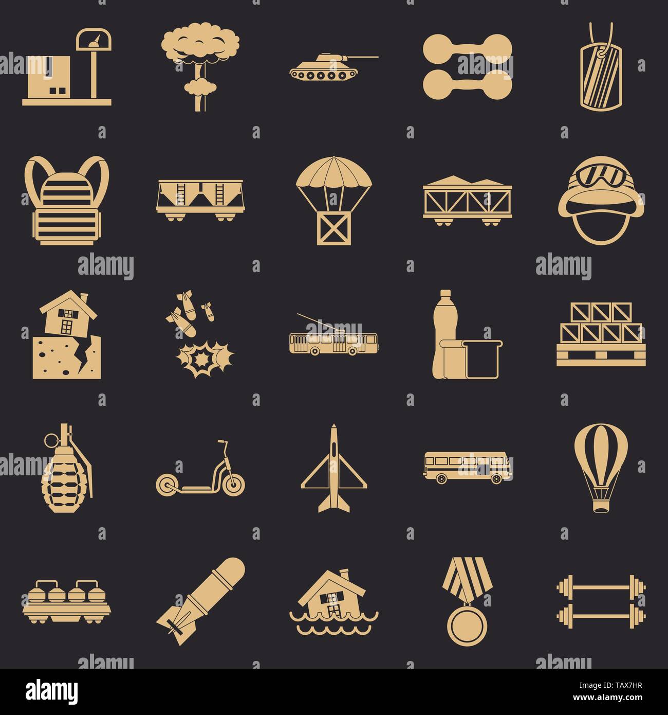 Burden icons set, simple style Stock Vector Image & Art - Alamy